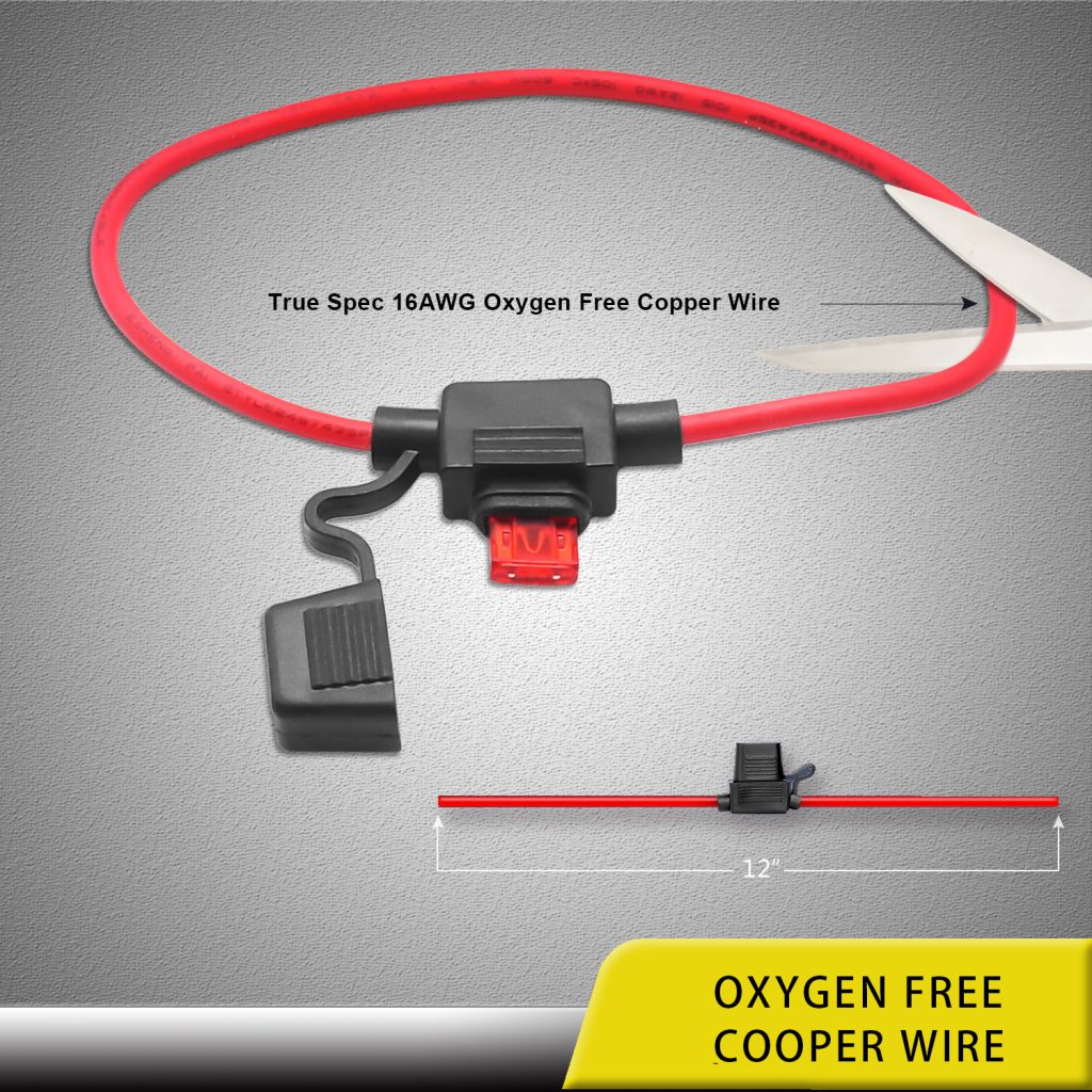 FHMA16-10 10 Pack Mini ATS Inline 16AWG Fuse Holder with 10pcs 5A 10A ...