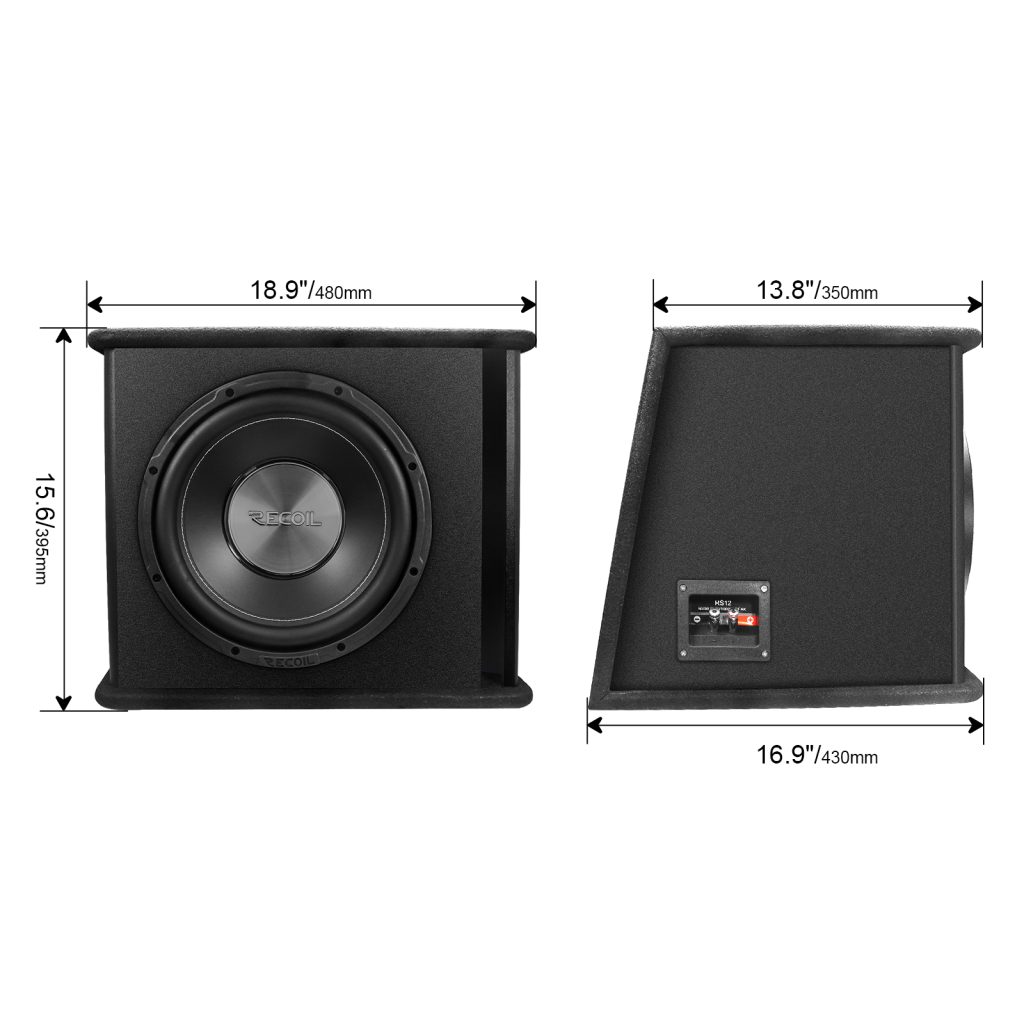 RS12 Echo Series Single 12” 600 Watts 1Ohm Vented Preloaded Subwoofer ...