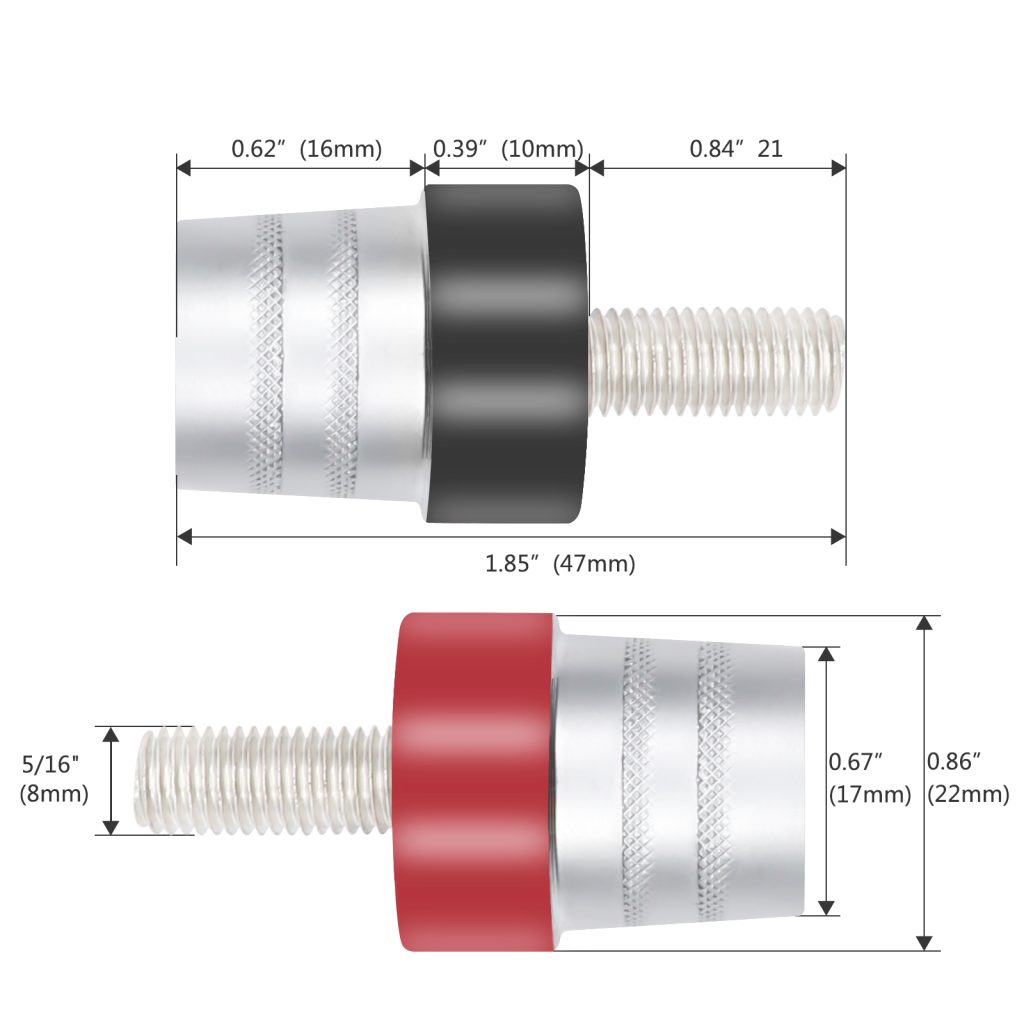 BTA8 Battery Terminal Adaptor M8 Screw to SAE Top Posts, Solid Brass, Marine-grade Satin Chrome ...