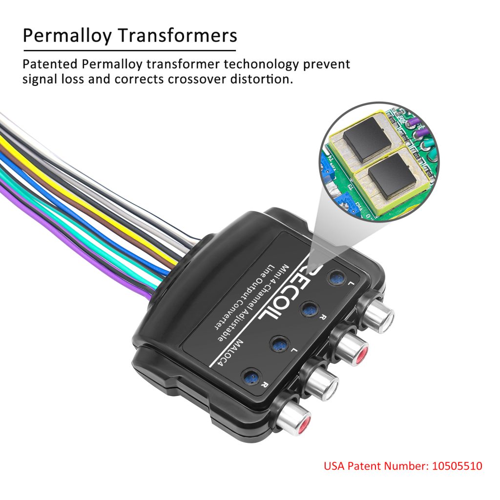 MALOC4 4-Channel Adjustable Micro Line Output Converter with 10V Output ...