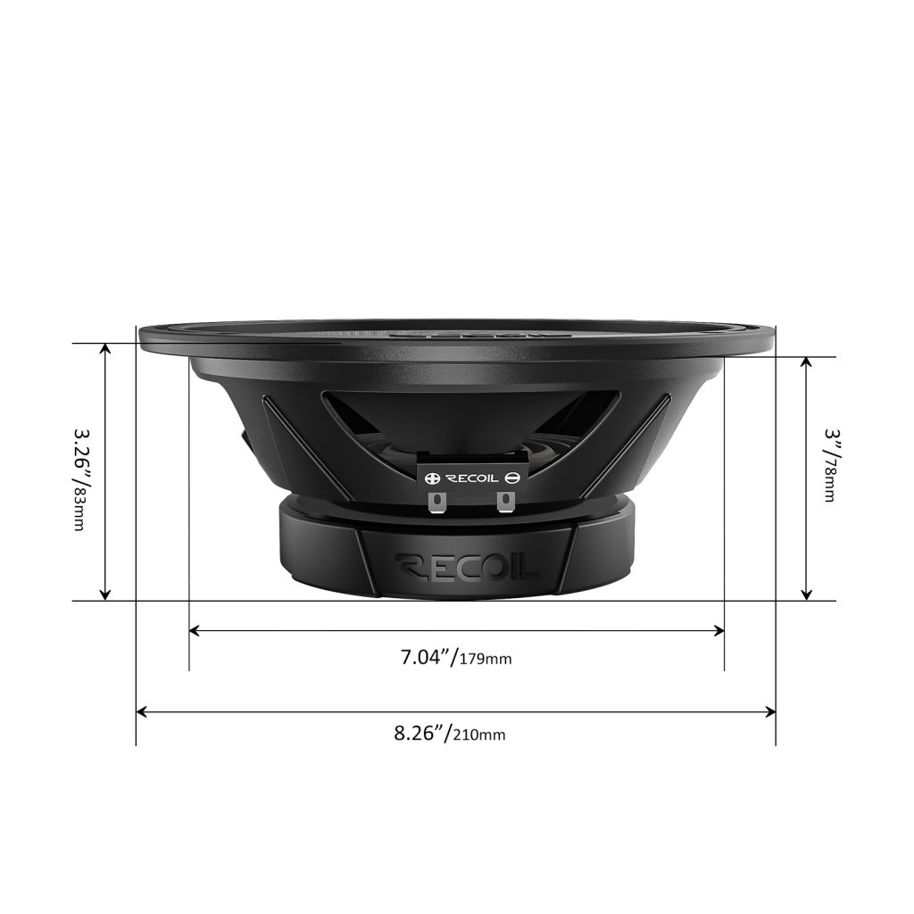 MS8-4P 8-Inch Midrange Pro Audio Car Speakers, 800 Watts Max (Pair), 400 Watts RMS (Pair), 4Ohm ...