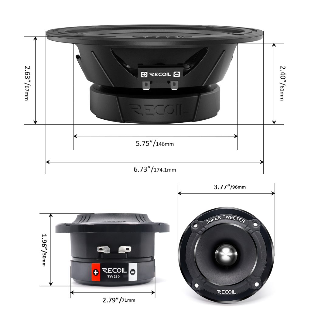 PRO65K Complete Midrange Speaker and Super Tweeter Package, Includes A ...