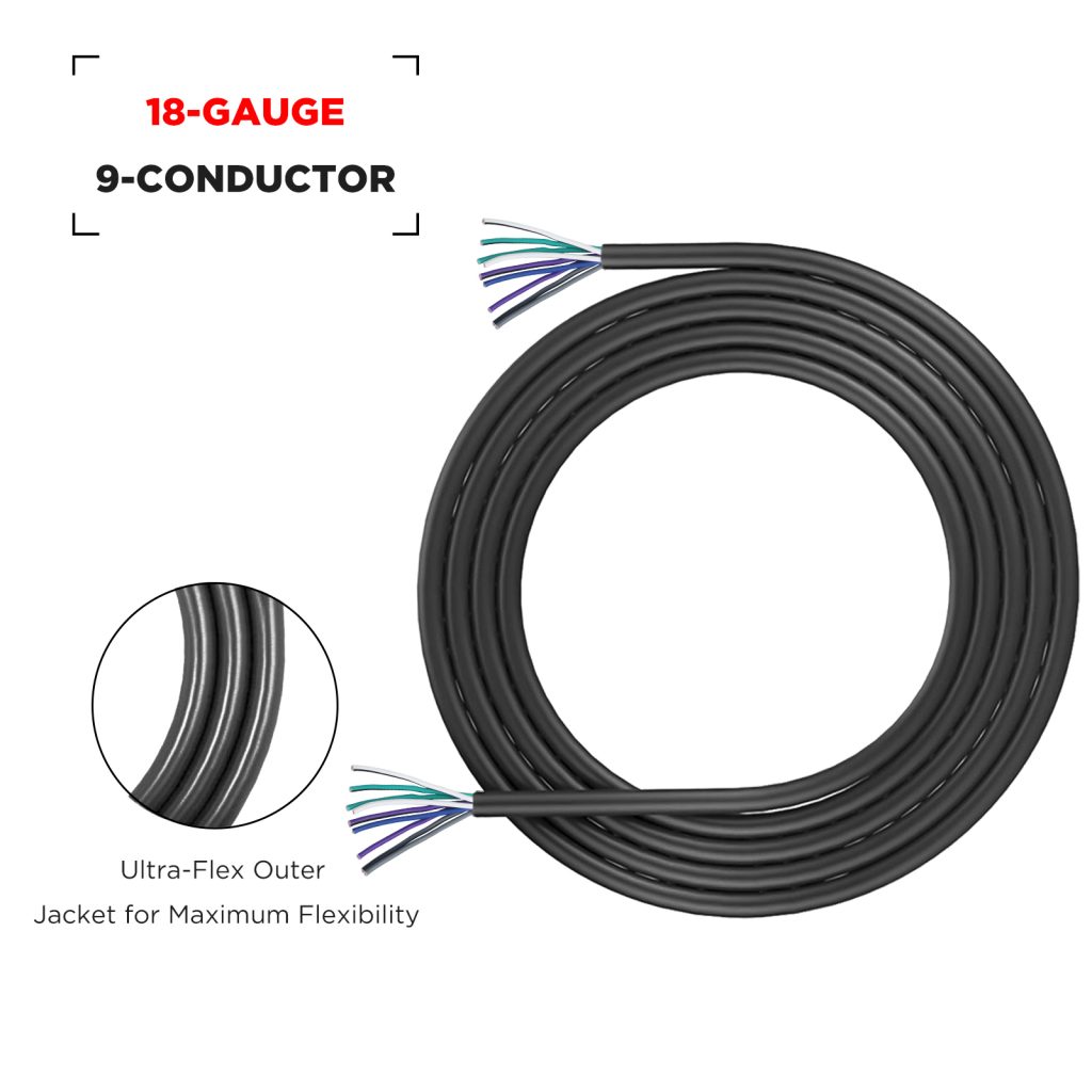 RS918-20 20-Feet 9-Conductor Speaker Cable, 18AWG CCA, Ultra-Flex and ...