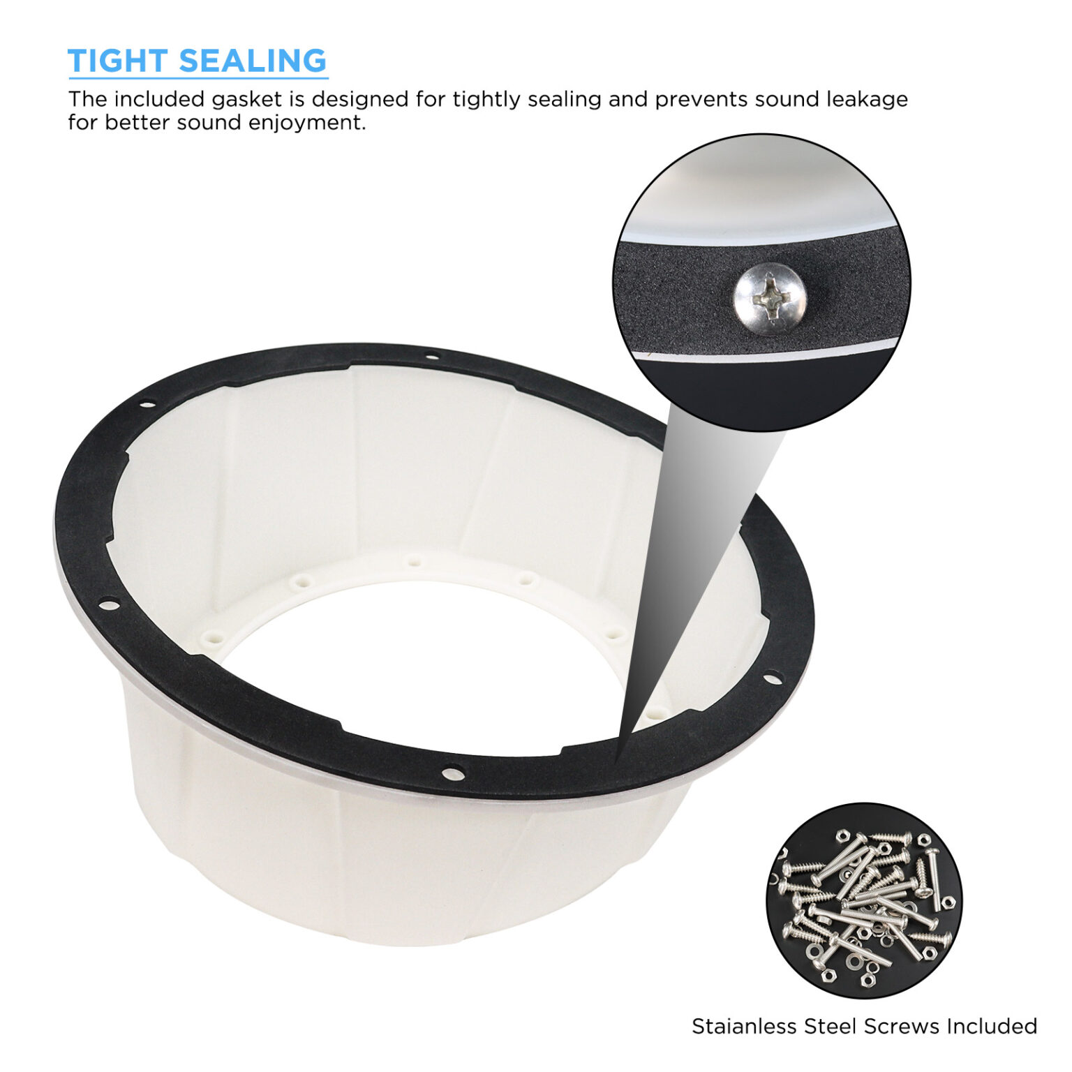 USP65W Pairs of 6.5-Inch Speaker Pods, Universal 6.5” Angled Speaker ...