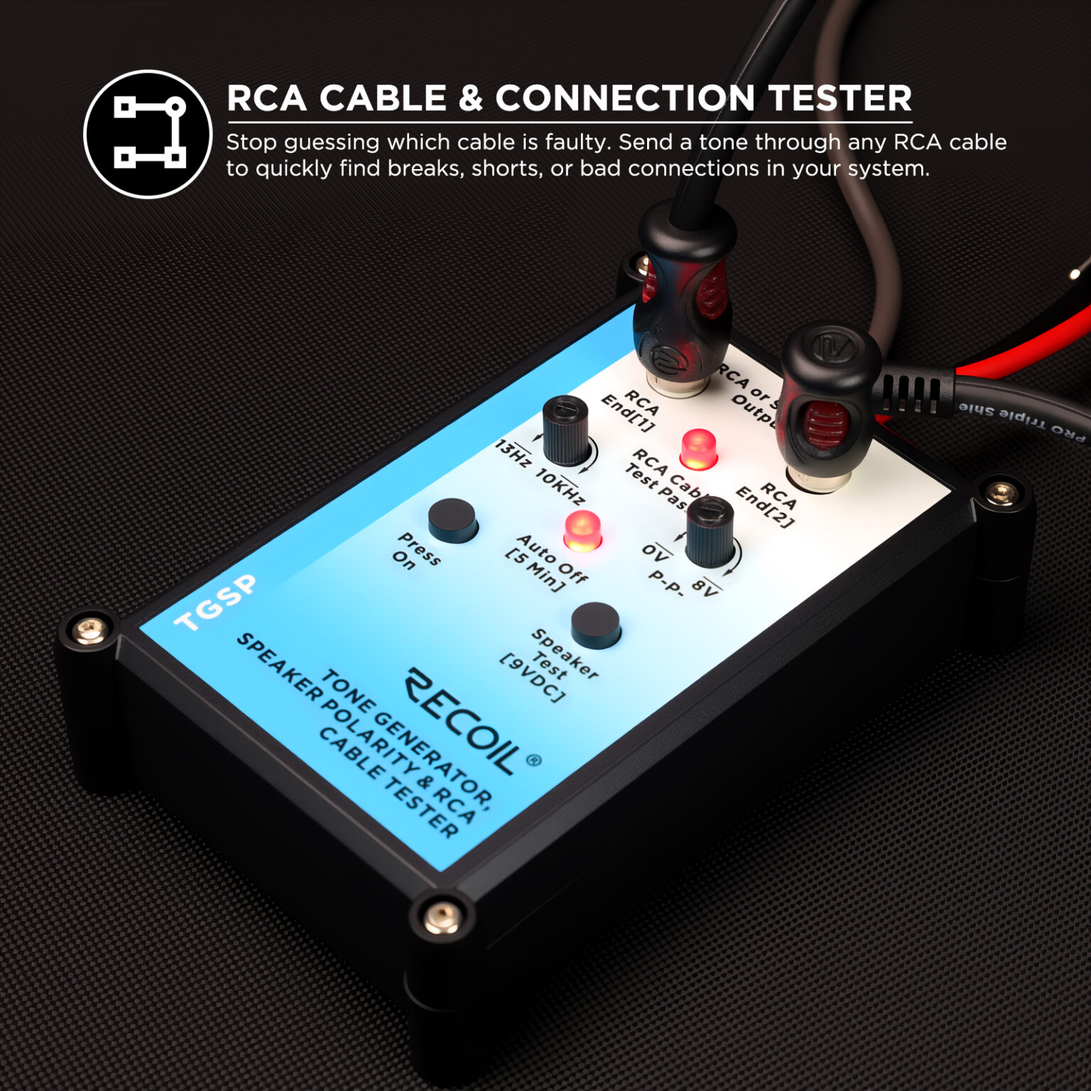TGSP Speaker Tester & Polarity Checker – Tone Generator 0-8V, 13Hz ...