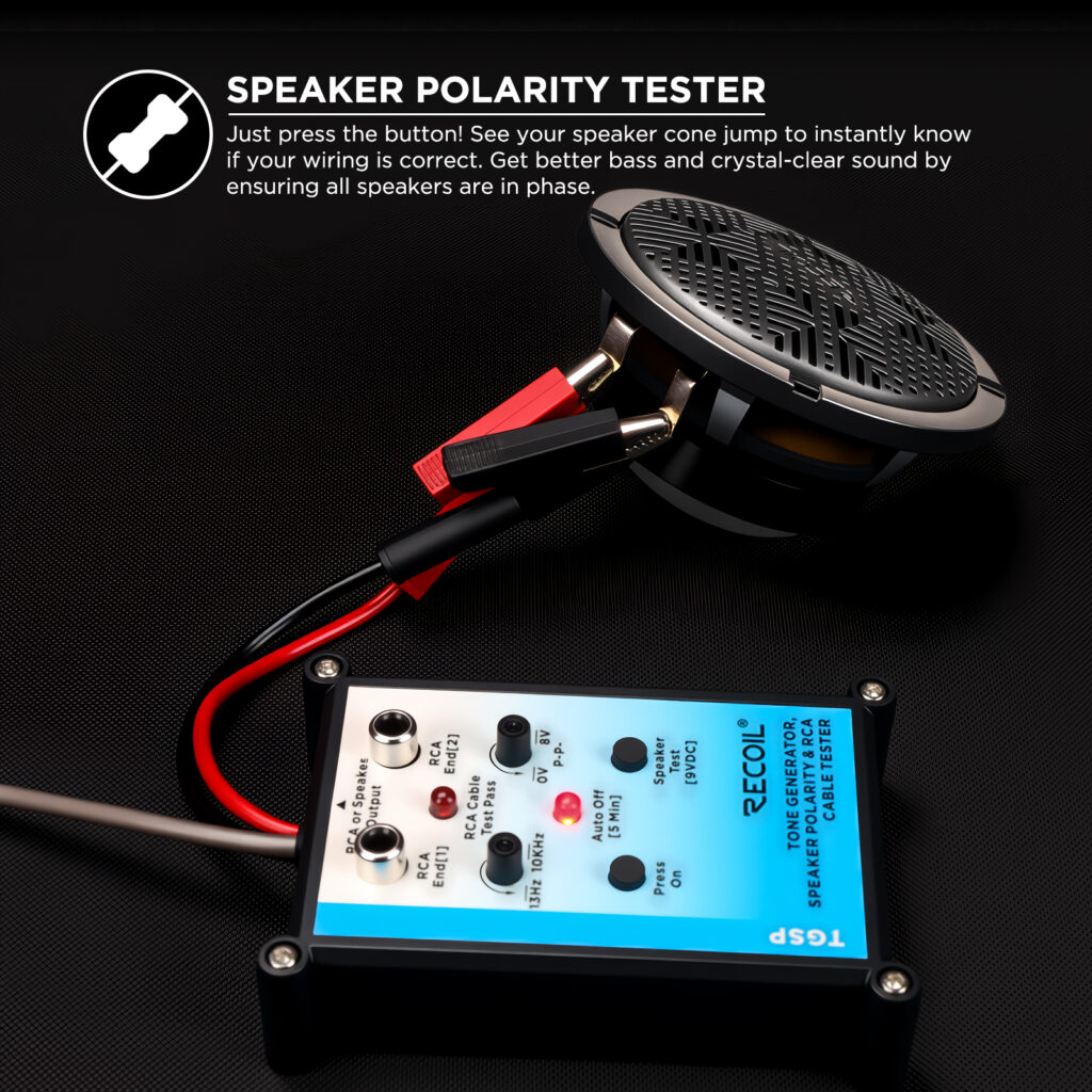 TGSP Speaker Tester & Polarity Checker – Tone Generator 0-8V, 13Hz ...