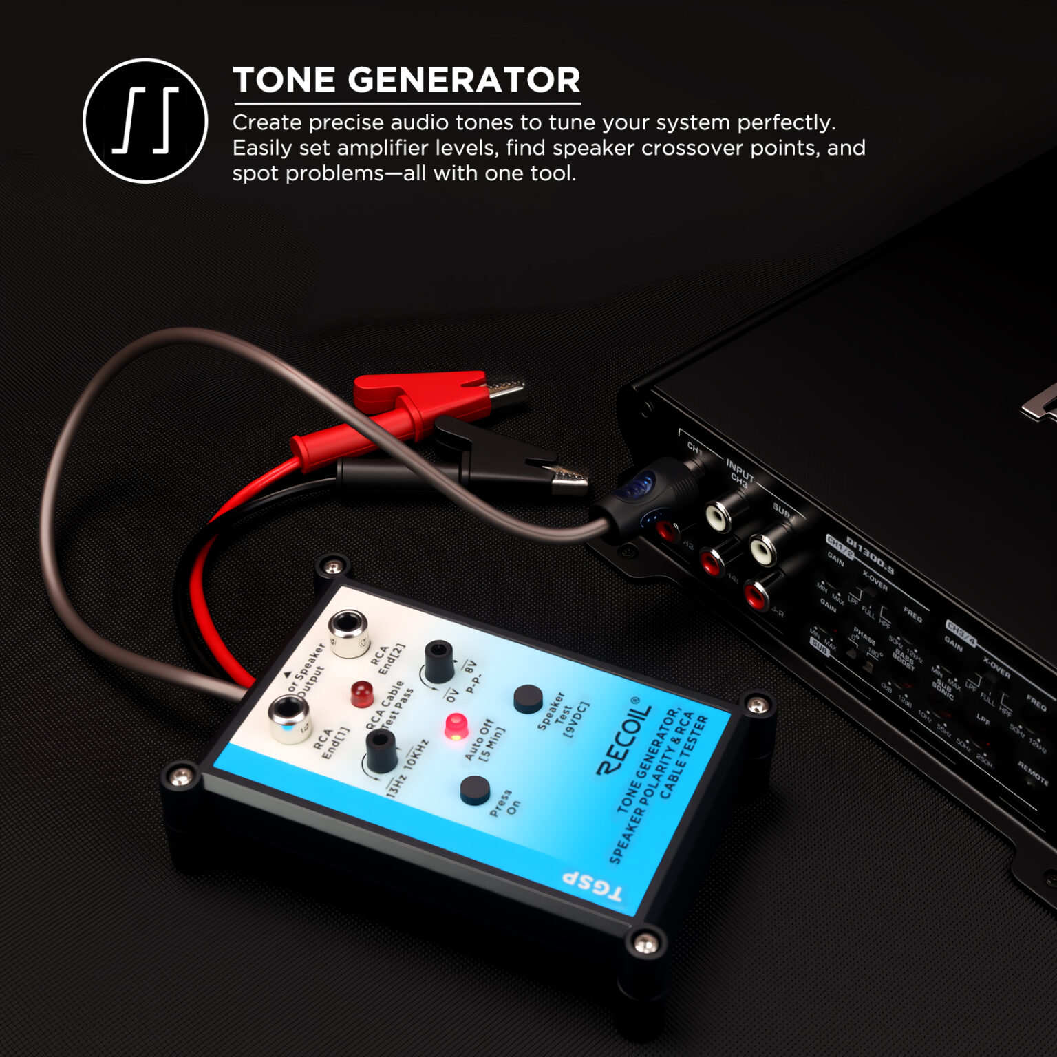 TGSP Speaker Tester & Polarity Checker – Tone Generator 0-8V, 13Hz ...
