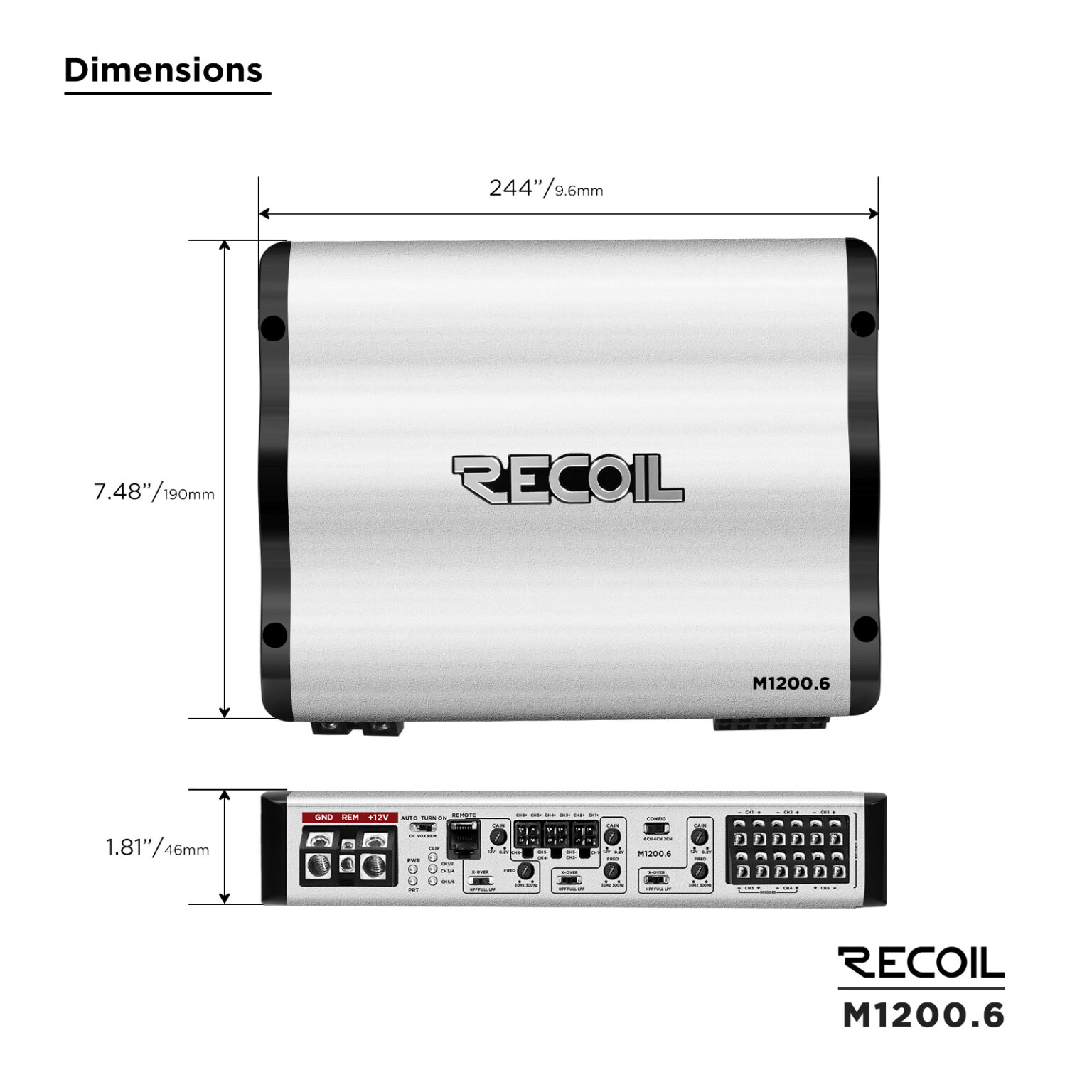 M1200.6 Echo Pro Series 6-Channel Amplifiers – Recoil Audio